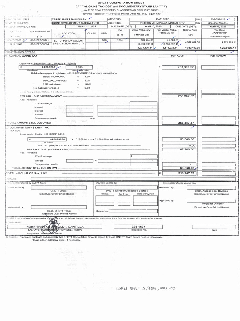 ONETT Computation | PDF