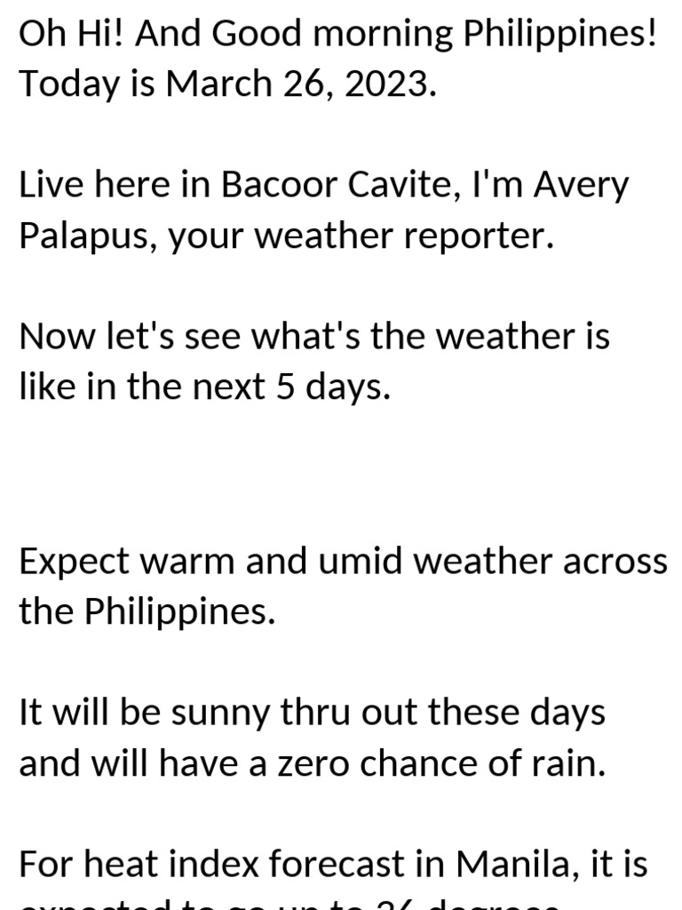 Weather Forecast Script | PDF