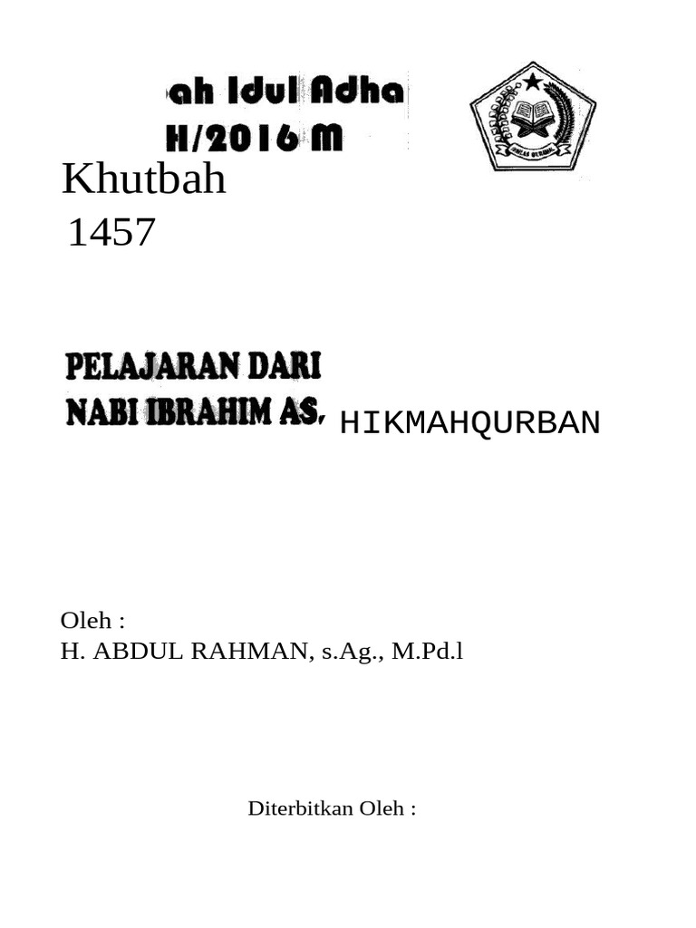 Dokumen Khutbah Idul Adha | PDF