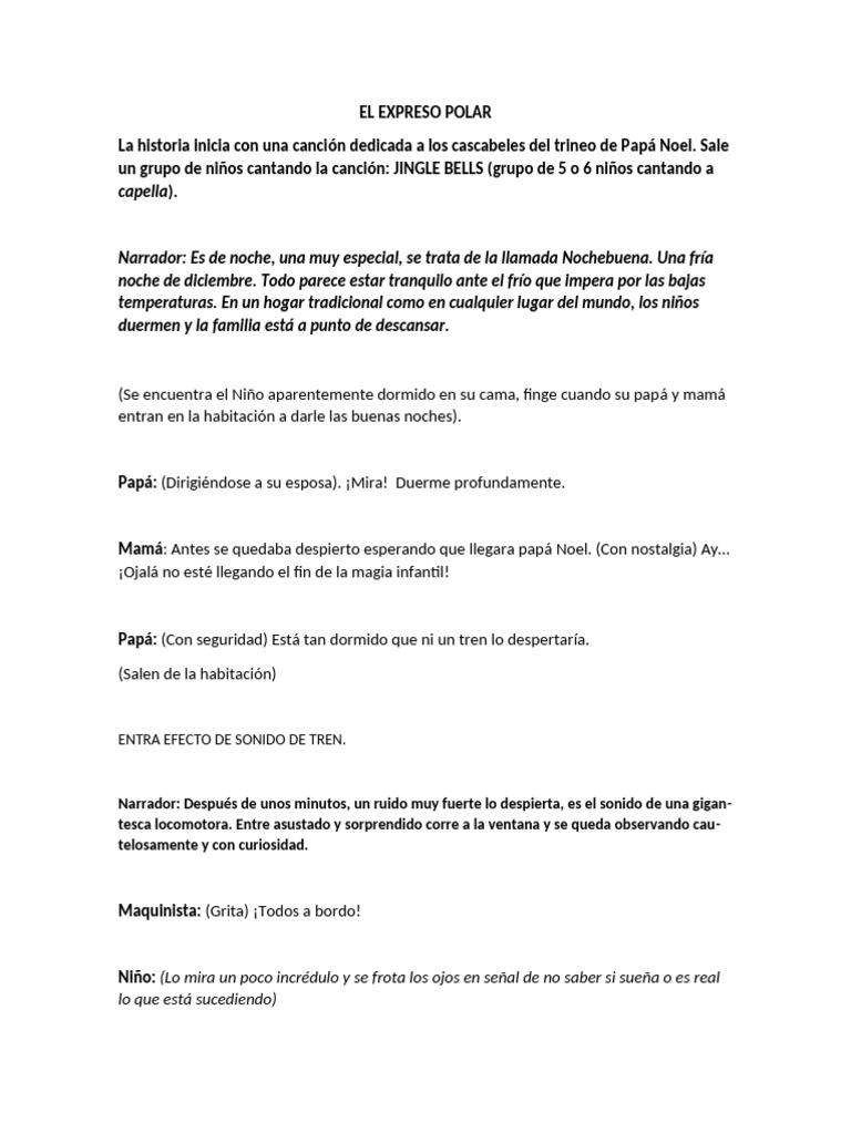 El Expreso Polar: Un Viaje Mágico de Navidad | PDF | Papá Noel
