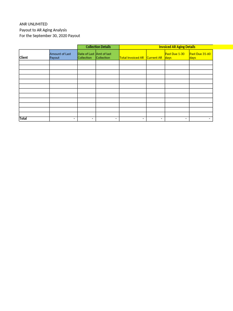 Payout to AR Template | PDF