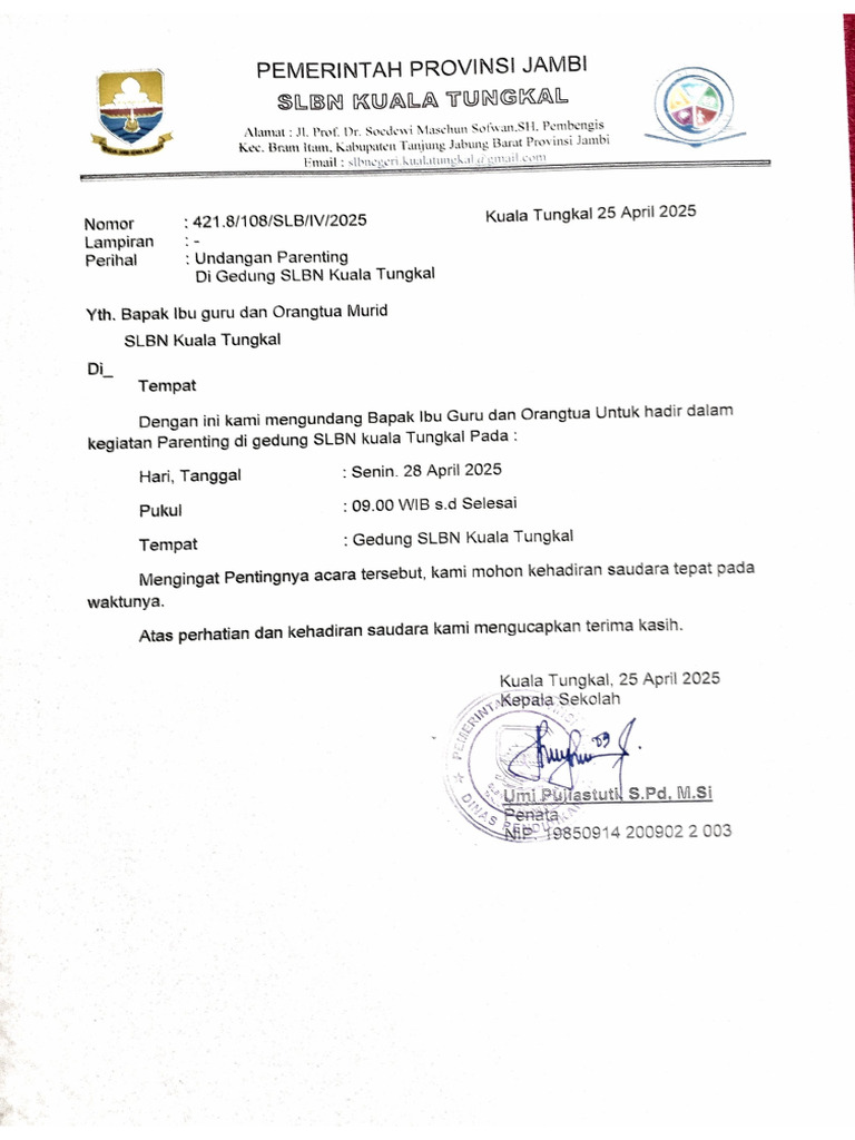 Undangan Parenting | PDF