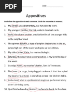Appositives and Appositive Phrases - Worksheet | PDF | Language ...