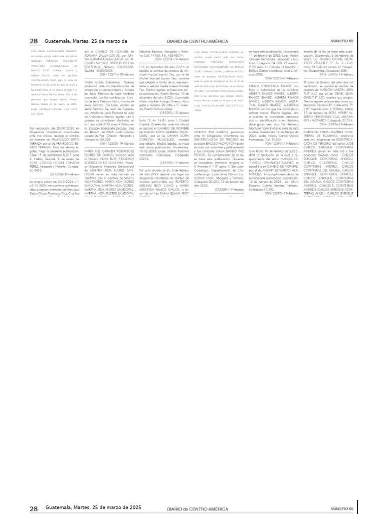 Edicto en El Diario Oficial | PDF