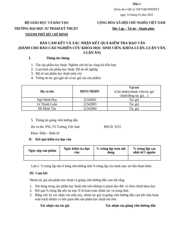 Bieu Mau Dao Van | PDF