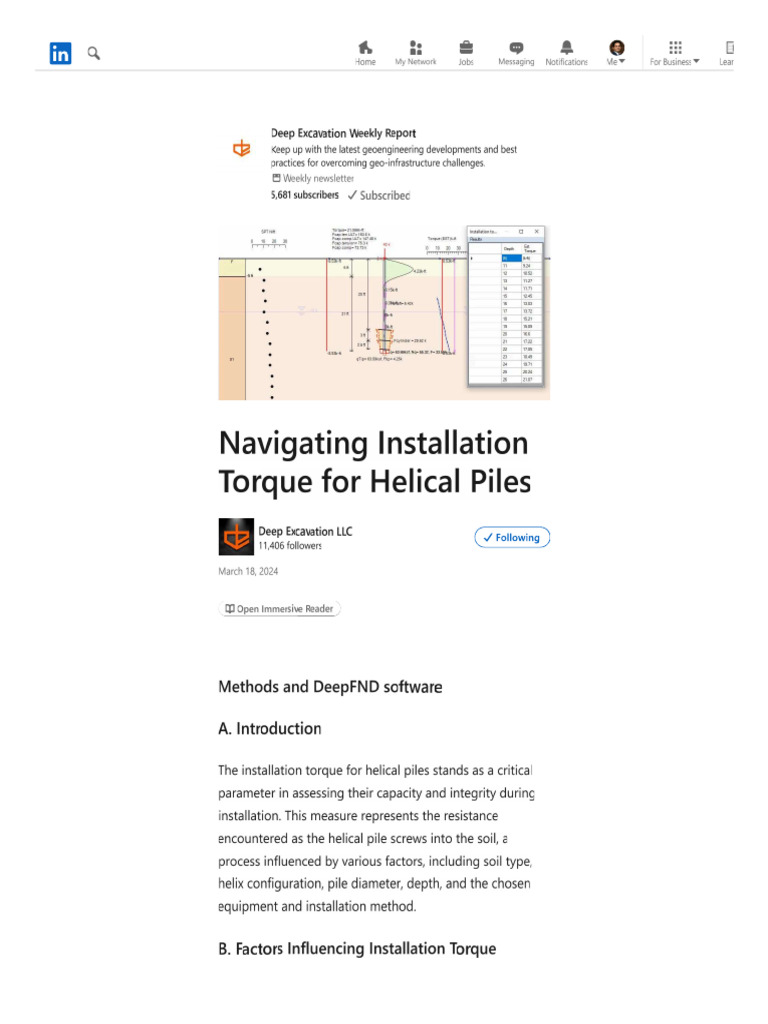 Deep Excavation LLC - Navigating Installation Torque for Helical Piles ...