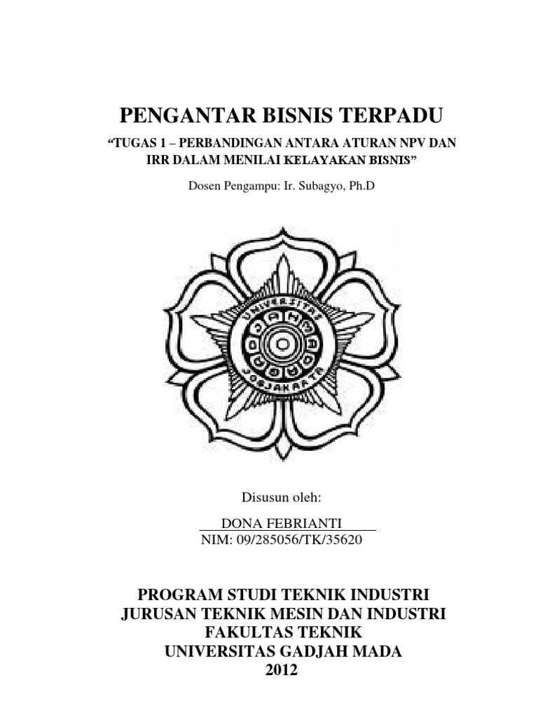 Tugas 1 PPT - NPV Vs Irr | PDF