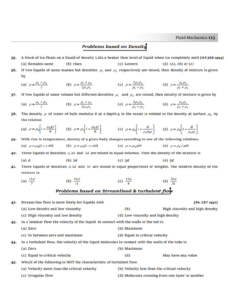 fluid mechanics dpp 3 | PDF
