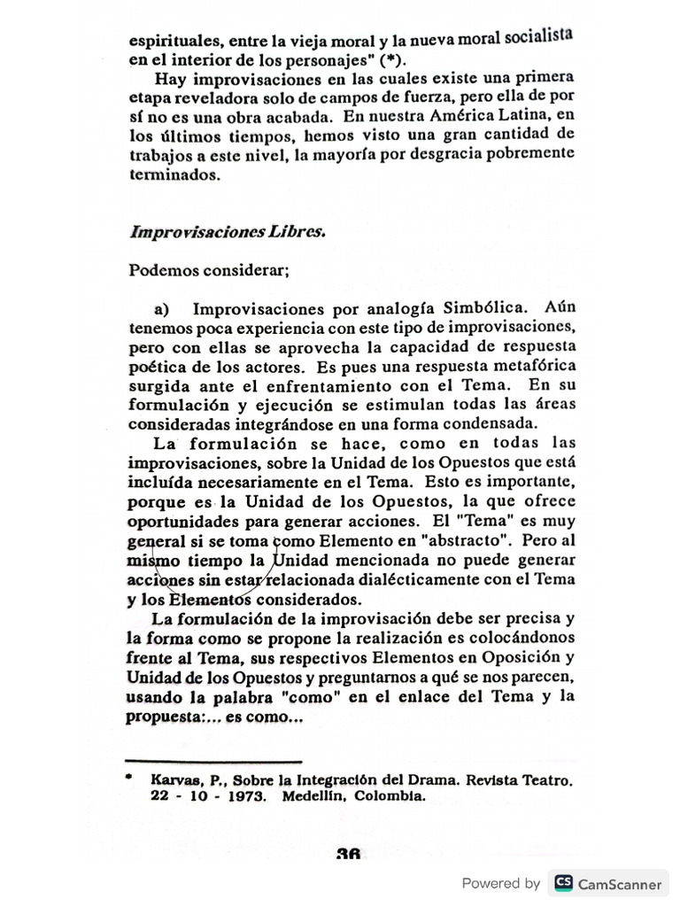 Tipos de Improvisación | PDF