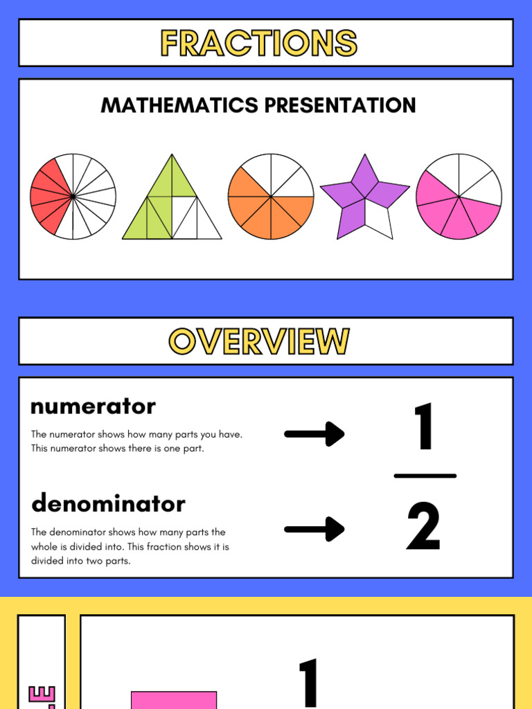 40 Fractions Mathematics Education Presentation | PDF