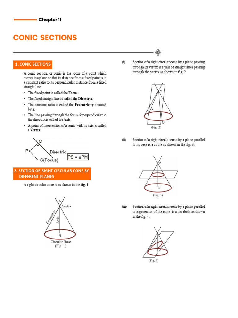 Conic Section | PDF | Ellipse | Perpendicular