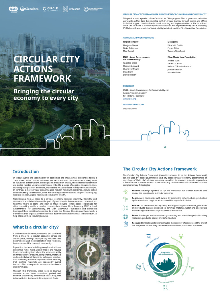 Circular City Action Framework - V2 | PDF | Infrastructure | Water