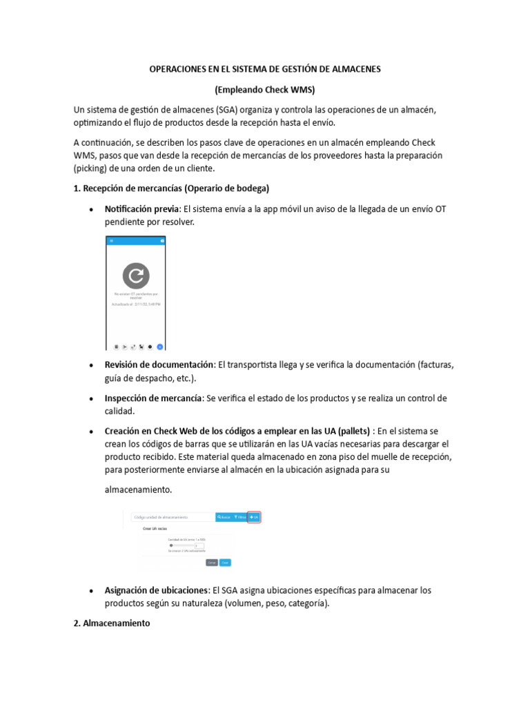 Manual Check WMS | PDF | Aplicación movil | Almacén
