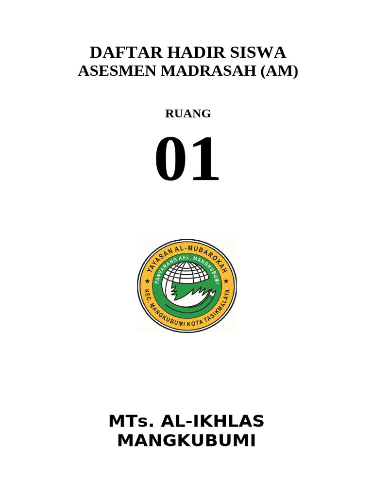 Cover Daftar Hadir Siswa | PDF