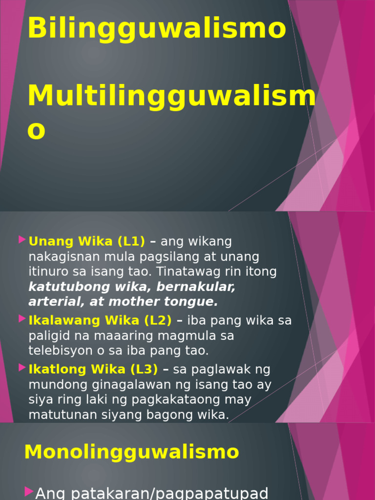 Mono Biling Multilingguwalismo | PDF
