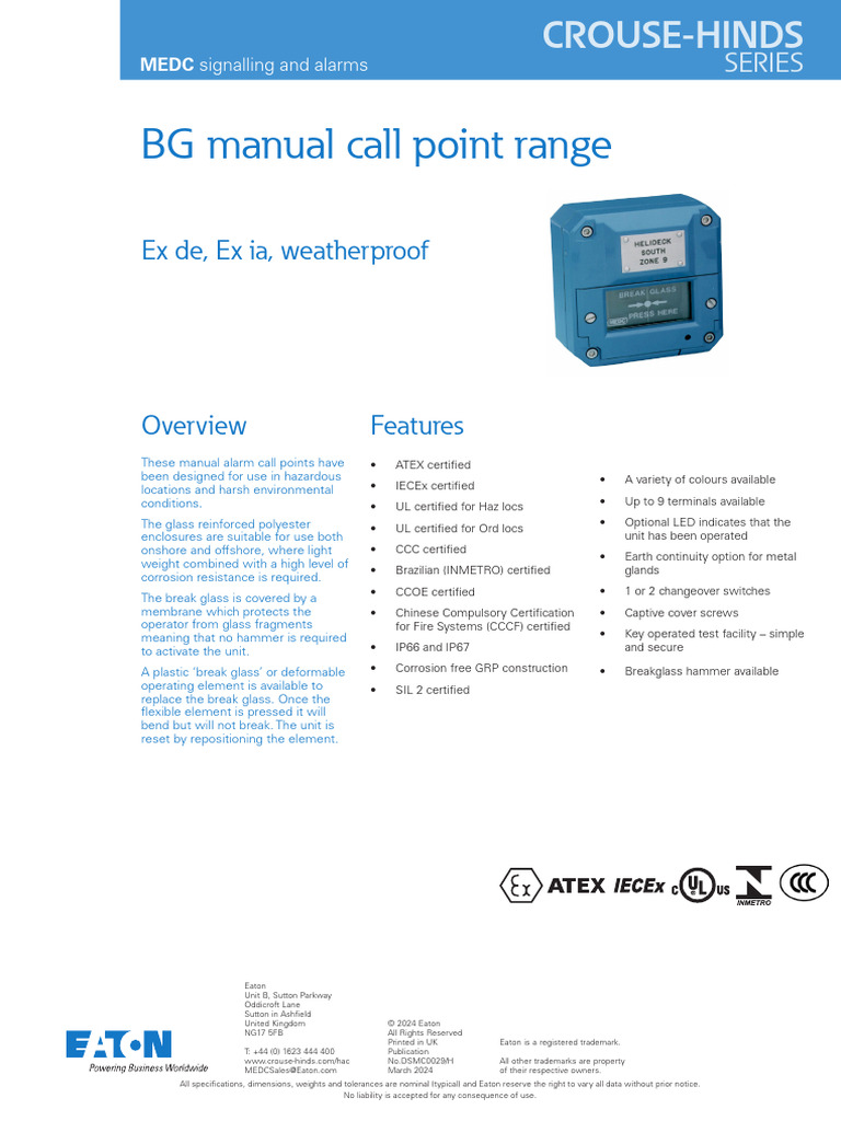 dsmc0029 en Medc BG Callpoint | PDF | Resistor | Electrical Engineering