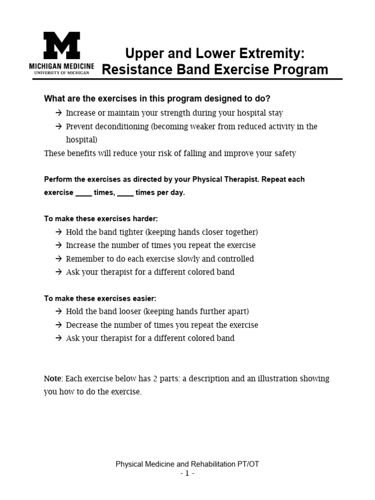 Theraband Exercise Program | PDF | Human Leg | Physical Therapy