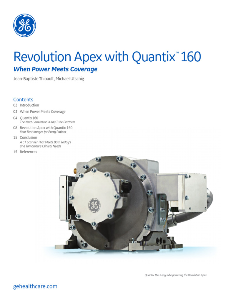 Revolution Apex: Quantix 160 X-ray Innovation | PDF | Vacuum Tube | Ct Scan