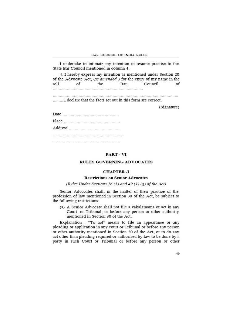 Bci Rules | PDF | Advocate | Prosecutor