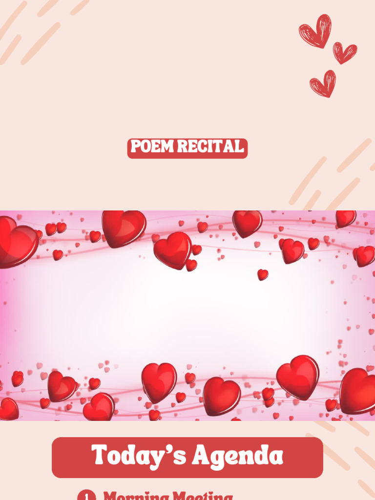Red and Pink Romantic Valentine's Day Daily Slides Presentation | PDF
