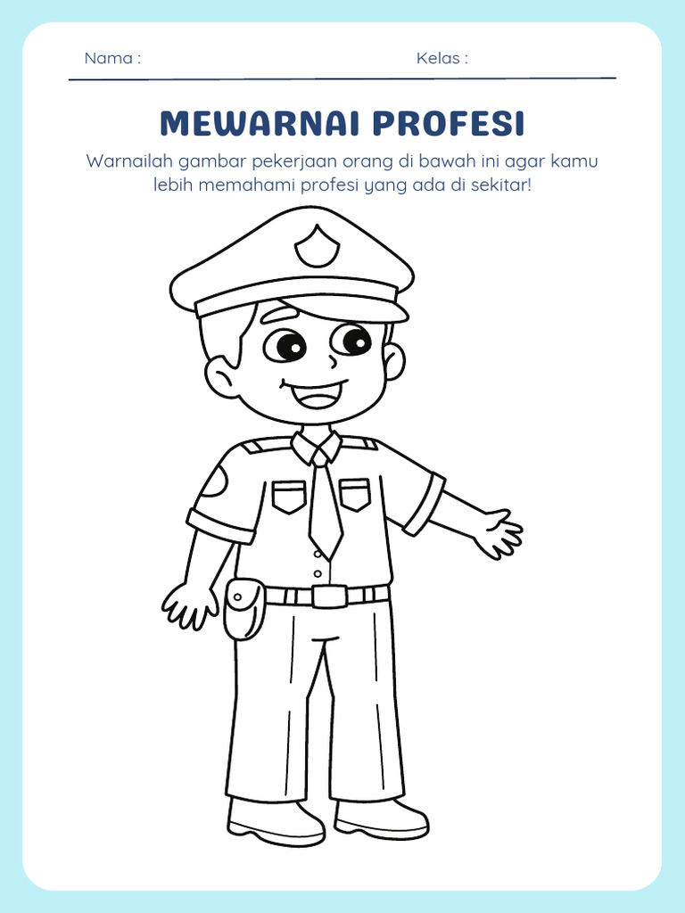 Gambar Mewarnai Profesi untuk Anak TK | PDF