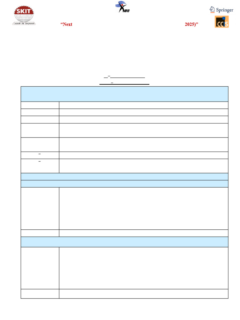 Final AGENDA - ICNCS-2025 Updated | PDF | Computing