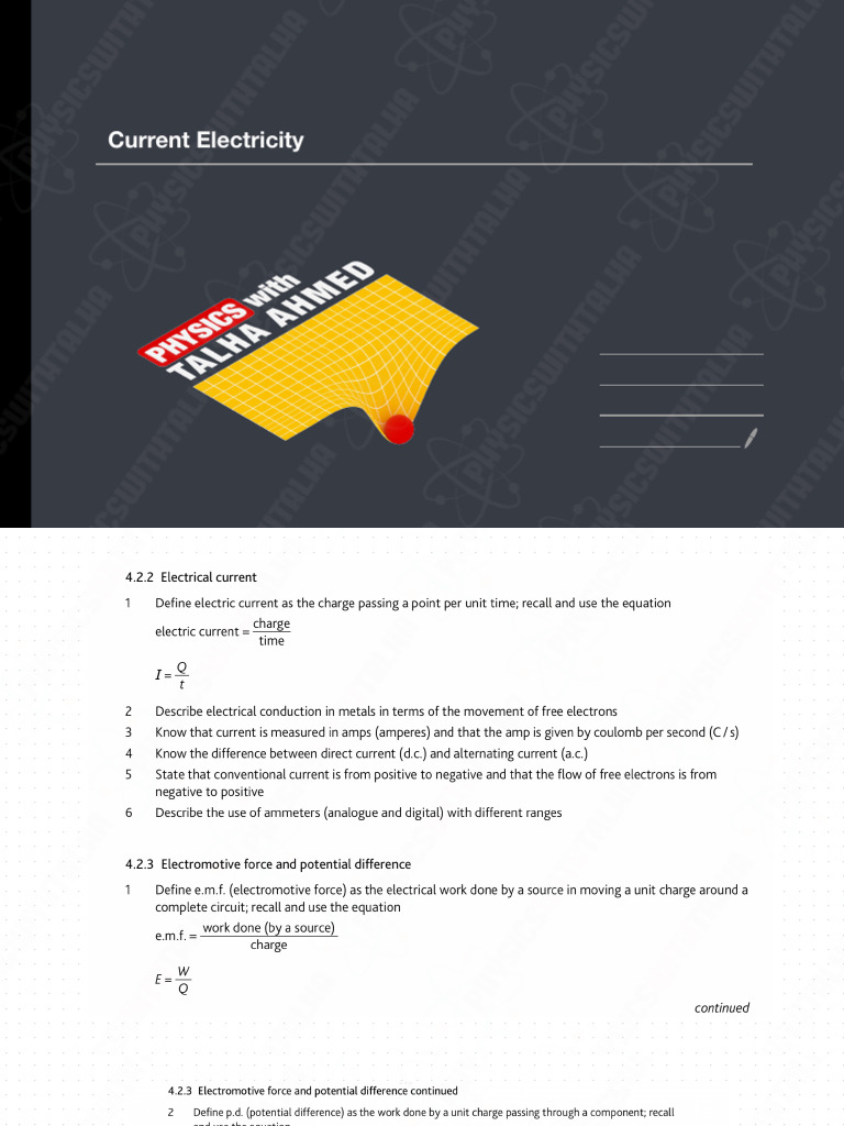 Current Electricity | PDF | Voltage | Electricity