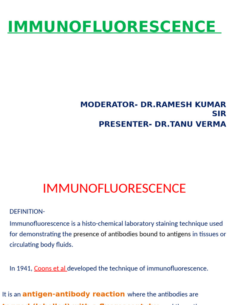 Immunofluorescence and Special Stains in Dermatology | PDF | Immunofluorescence | Fluorophore