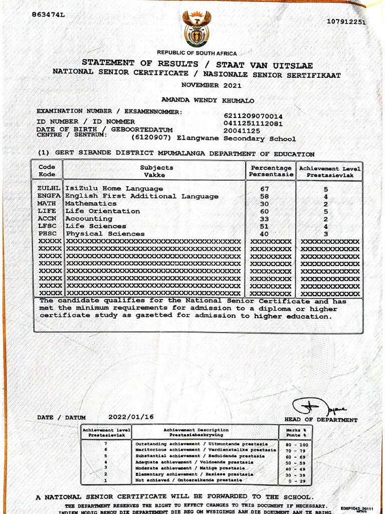 Statement of Results | PDF
