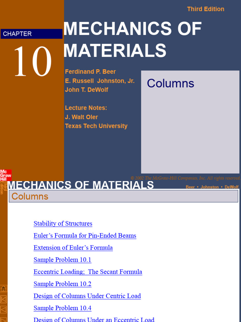 10 Columns | PDF | Buckling | Strength Of Materials