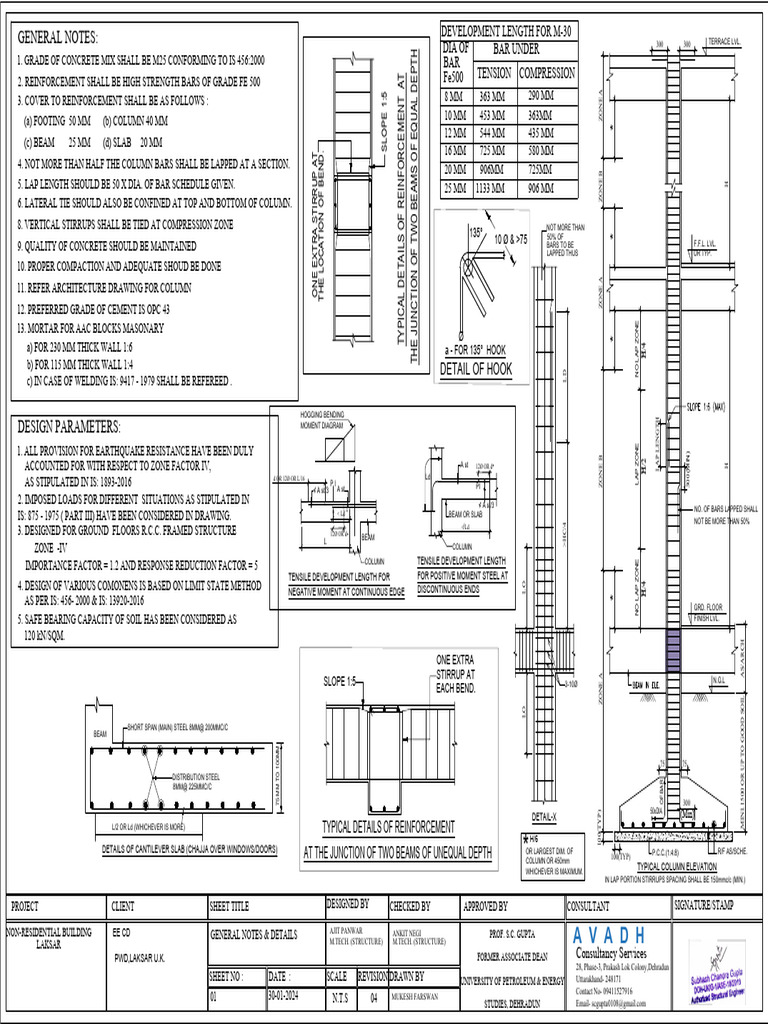 NON RESIDENTIAL BUILDING PWD COLUMN, FOOTING & BEAM DETAIL (30.01.2024 ...