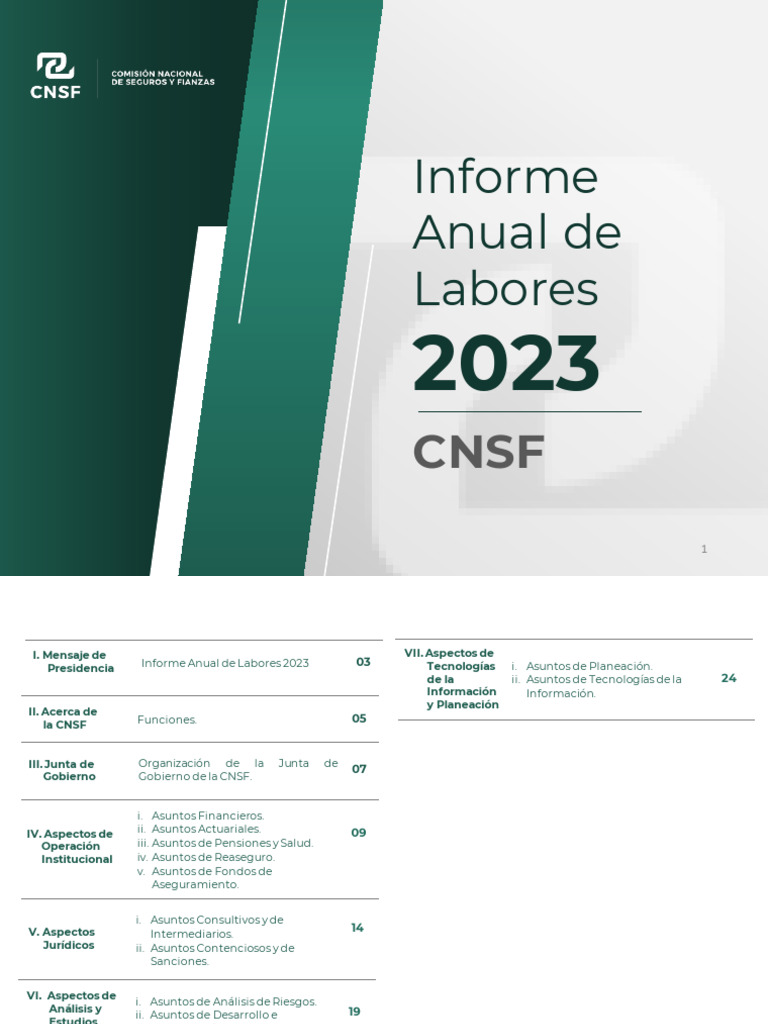 Informe Anual de Labores 2023 | PDF | Seguro | Servicios financieros
