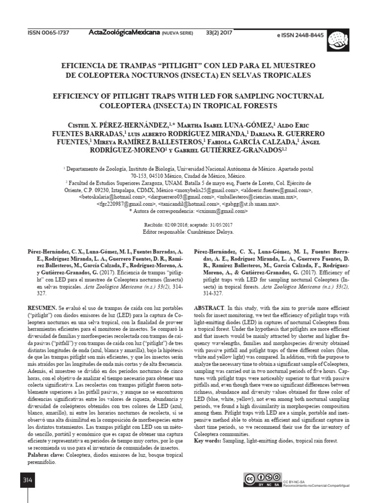 Pérez-Hernández Et Al 2017 PitLight | PDF | Ligero