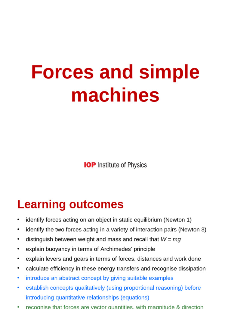 Understanding Forces and Simple Machines | PDF | Force | Buoyancy
