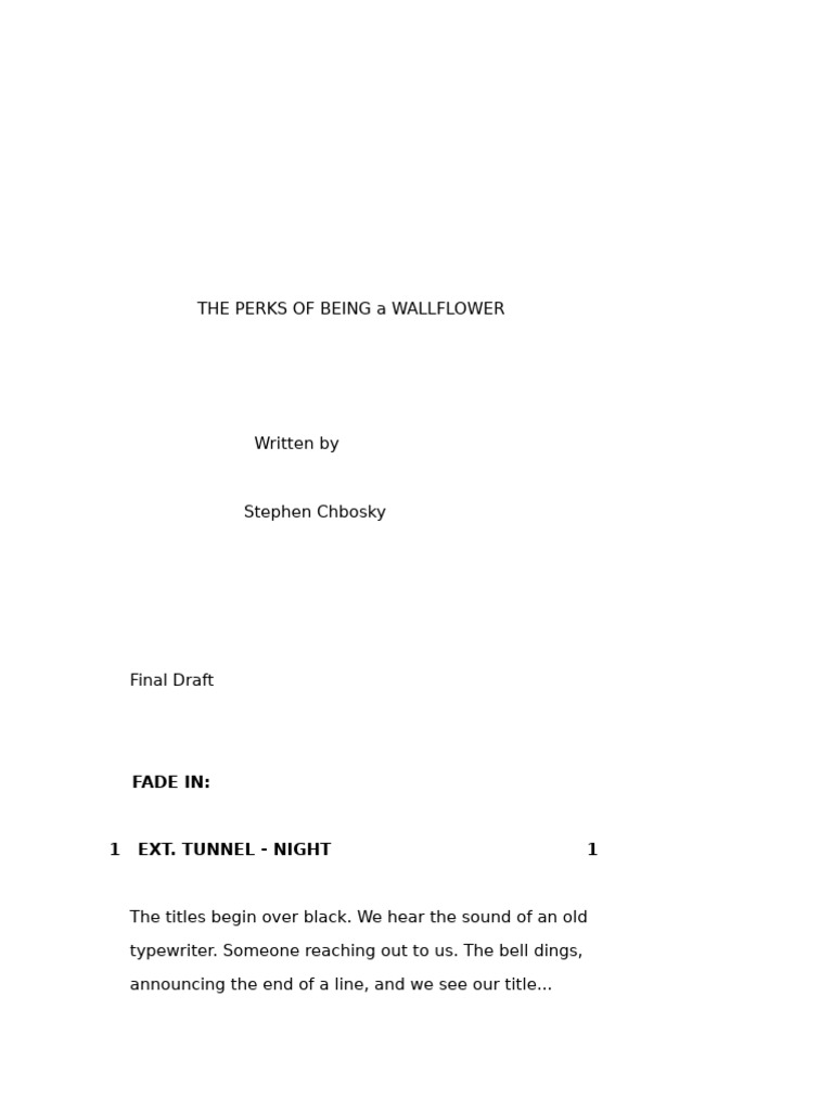 The Perks of Being A Wallflower | PDF