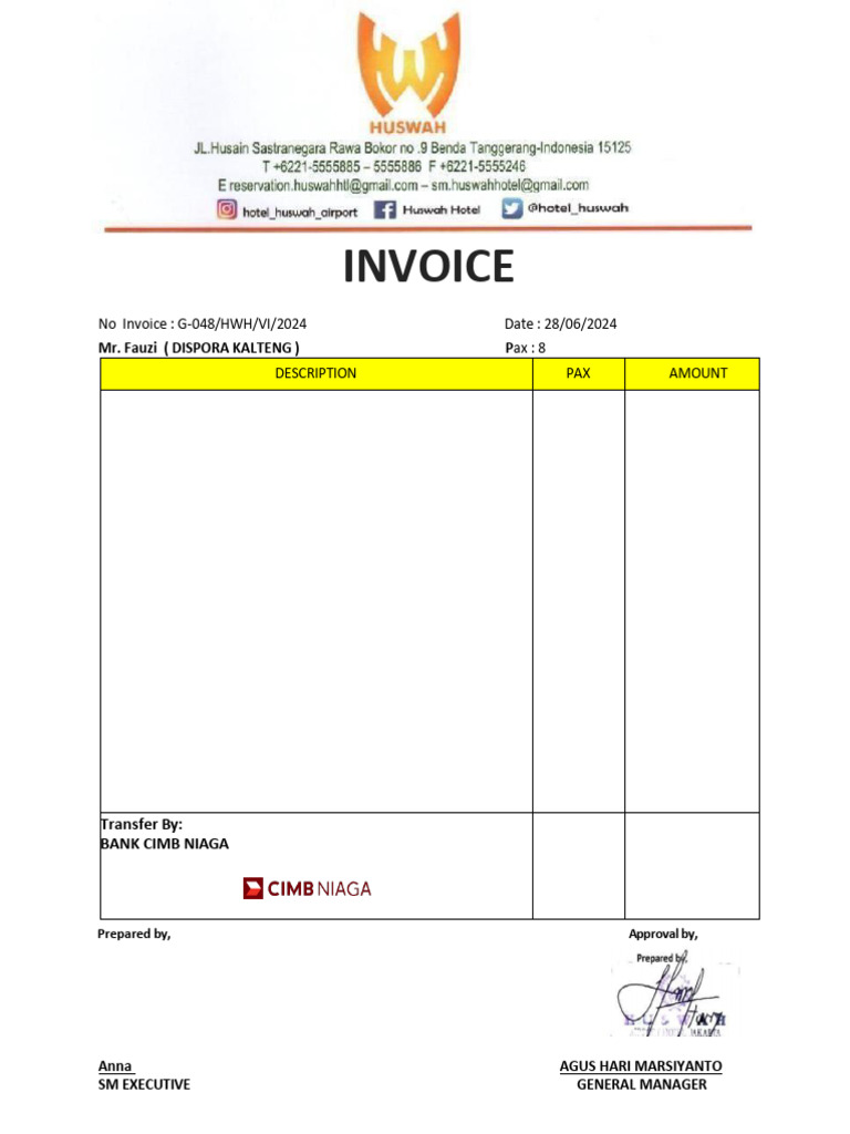 Invoice MR Fauzi | PDF