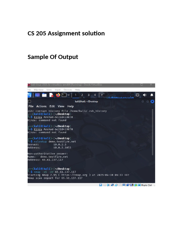 CS 205 Assignment Solution | PDF
