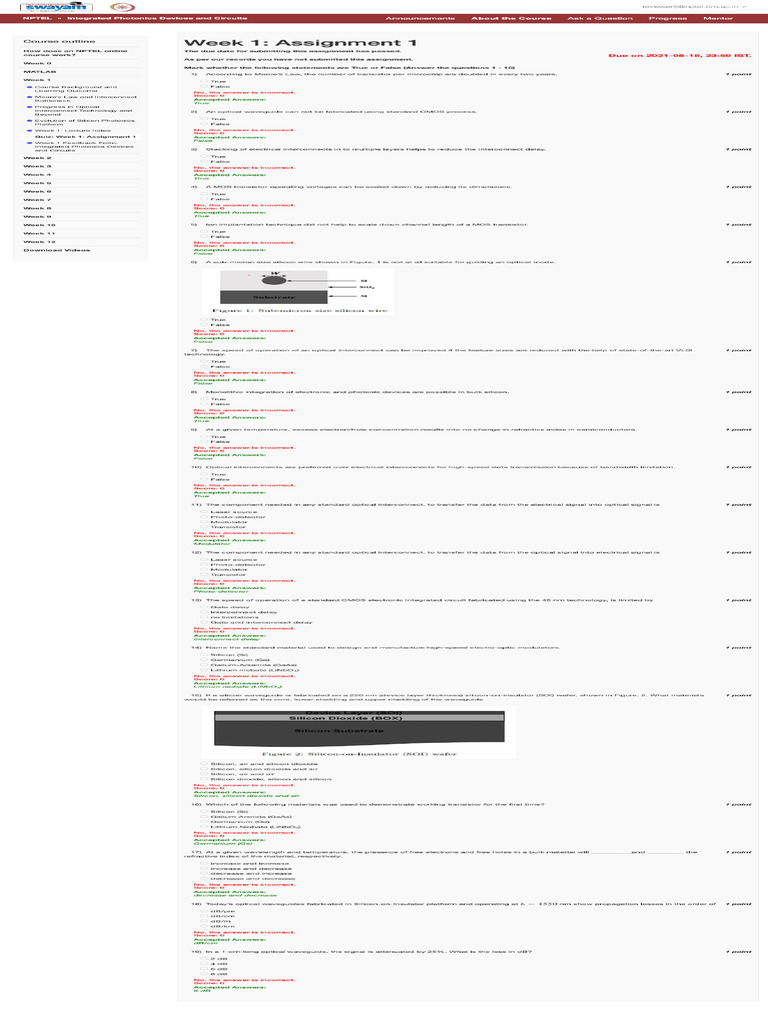 Noc21 Ee98 Assignment Week 1 | PDF