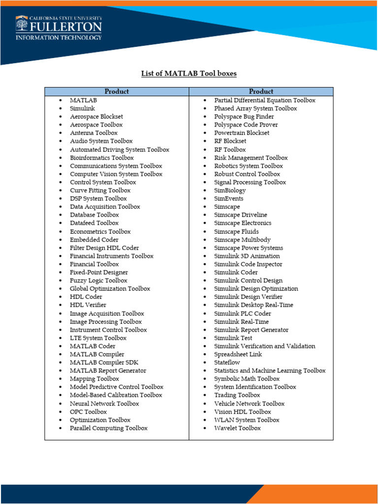 MATLAB-Toolboxes-AY2017_18 | PDF | Matlab | Hardware Description Language
