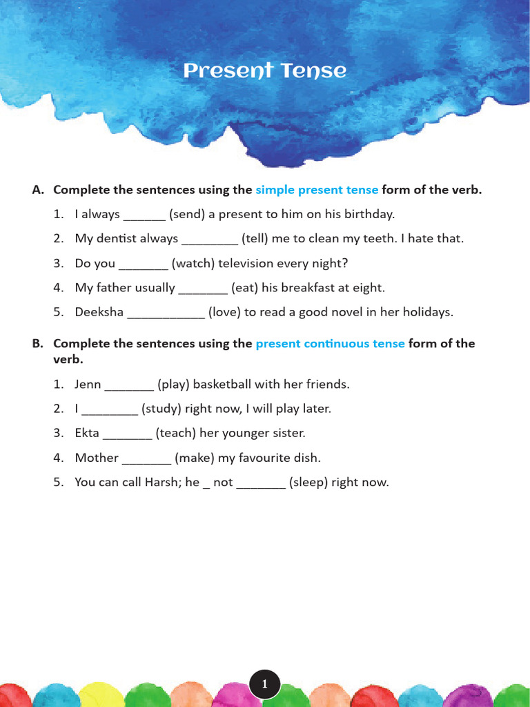 Present Tense - 2 | PDF