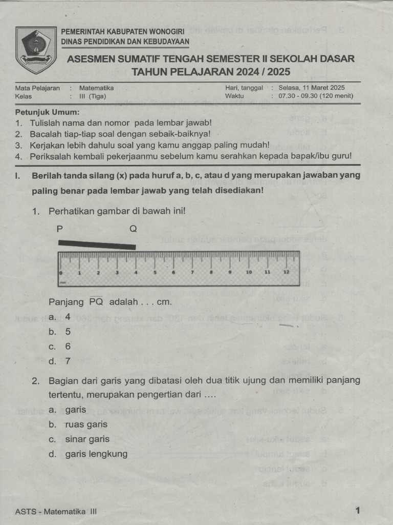 Asts II Kls 3 - Matematika | PDF
