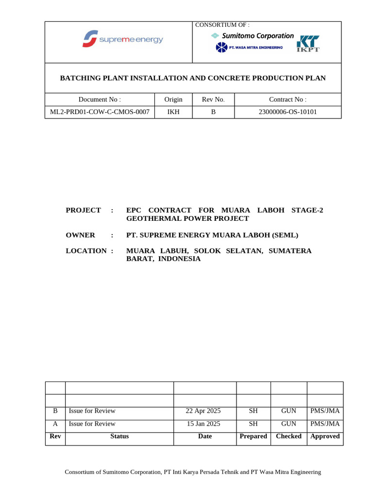 ML2-PRD01-COW-C-CMOS-0007_Rev.B_MOS Concrete Batch Plant Installation and Concrete Production ...