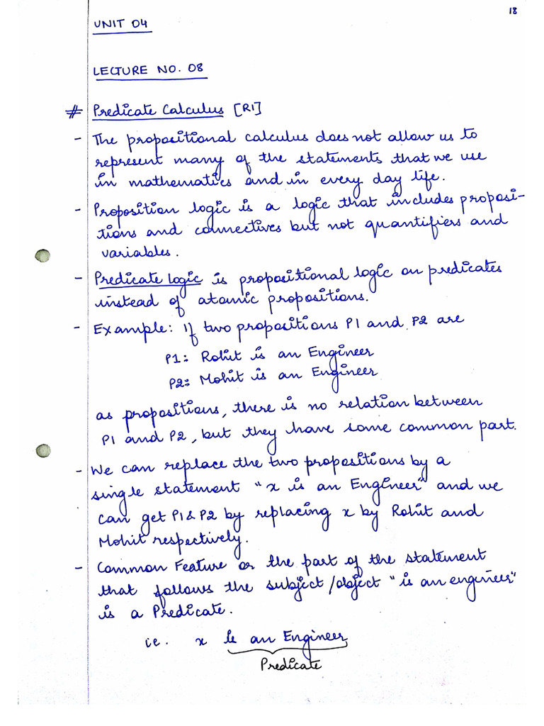 Dstl Unit 03 Part 02 Predicate Logic | PDF