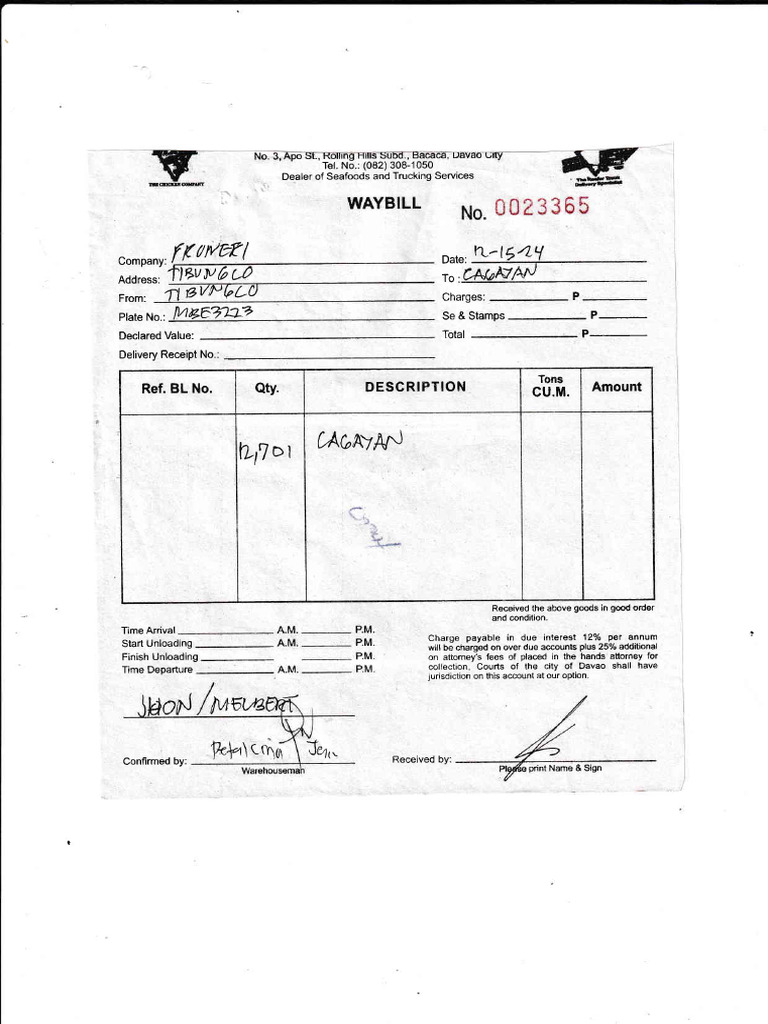 Froneri Billing Invoice No. 0169 | PDF