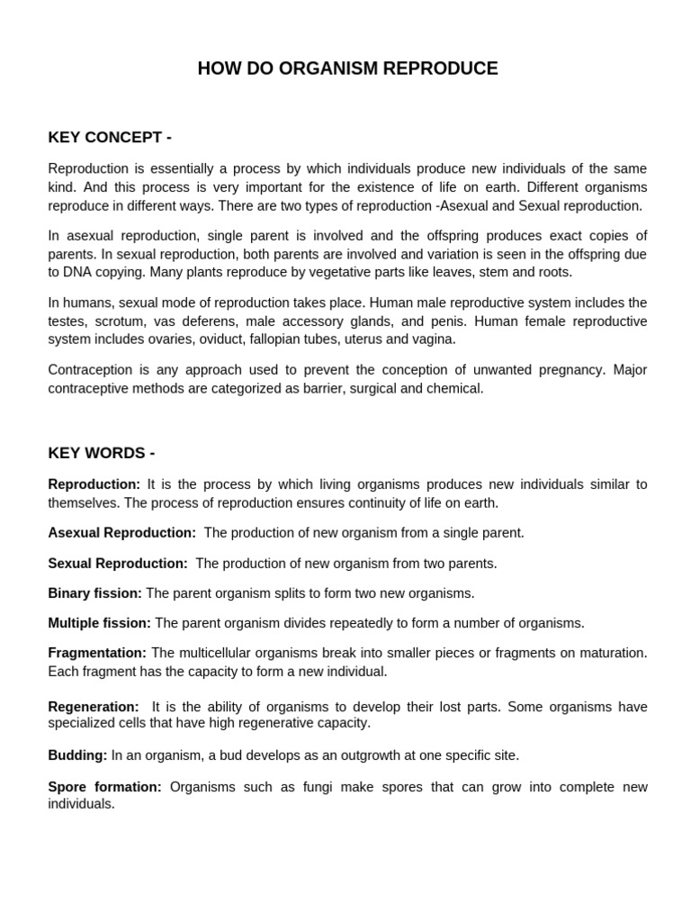 How Do Organism Reproduce | PDF | Uterus | Sexual Reproduction