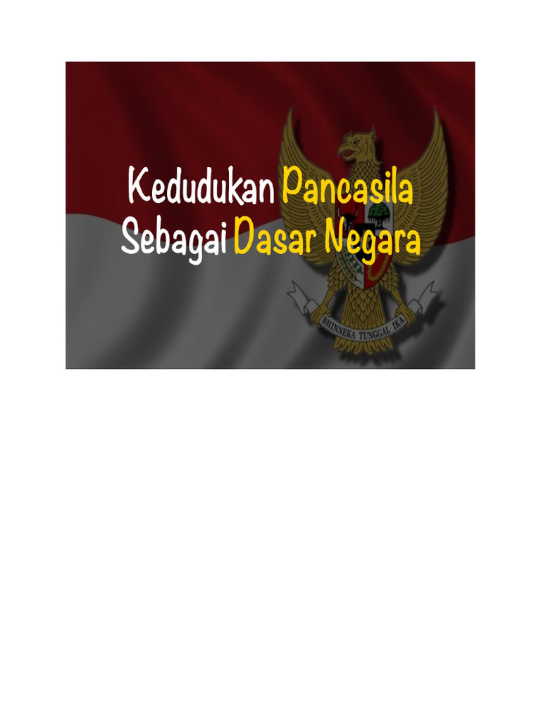 Kedudukan Pancasila Sebagai Dasar Negara | PDF