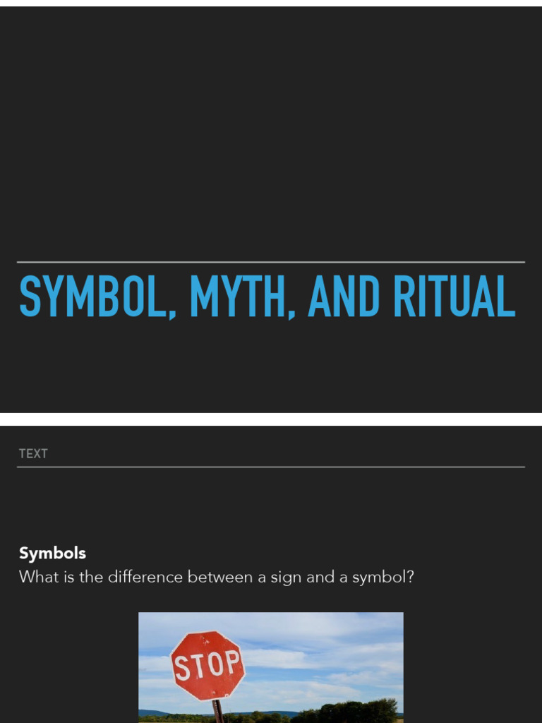 Symbol Myth and Ritual - Module | PDF
