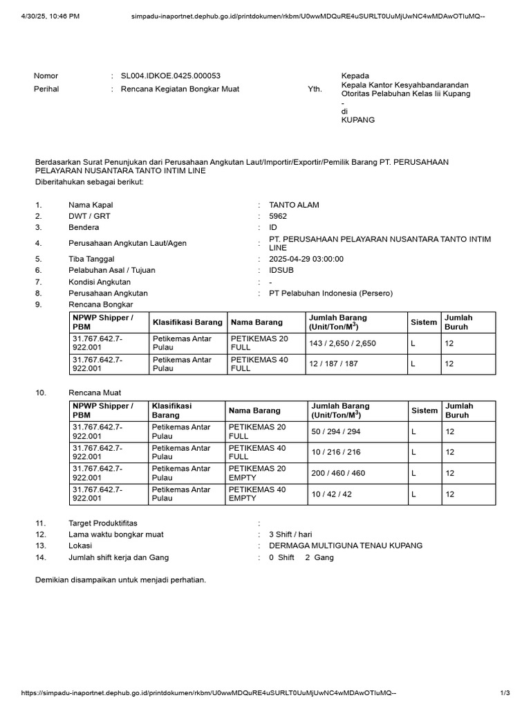 RKBM TANTO ALAM 389 | PDF