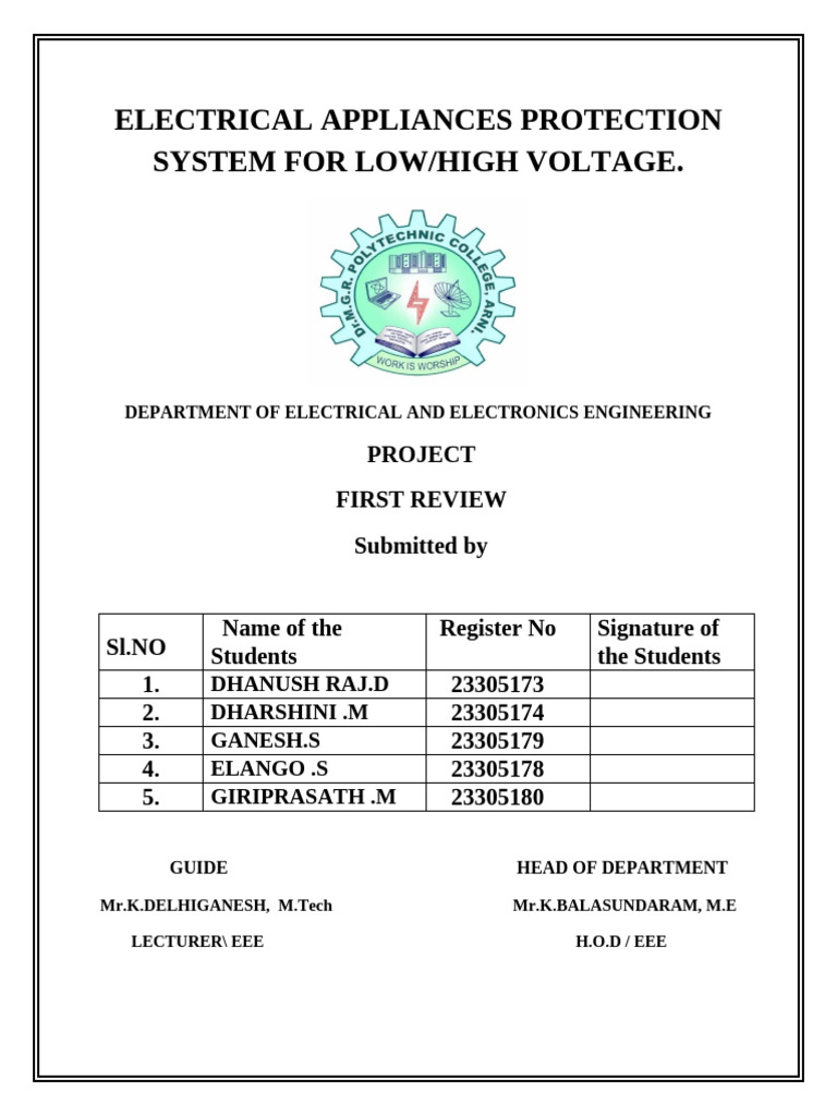 Internship Front Page | PDF