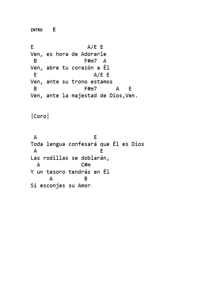 Ven Es Hora | PDF